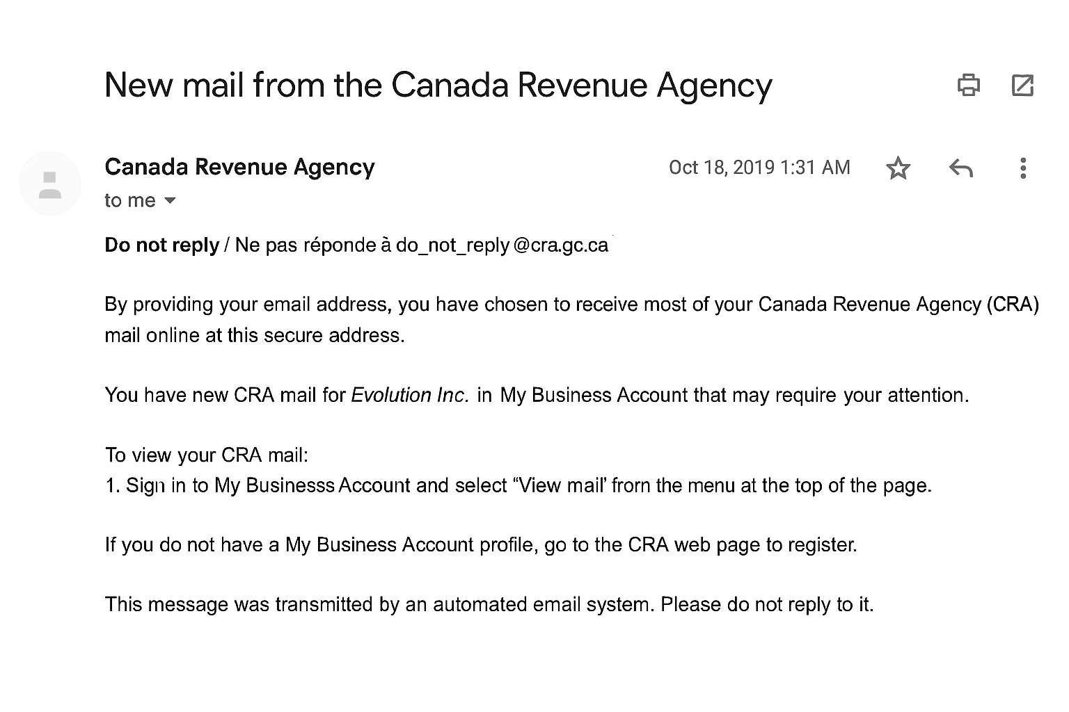 The Poor UX of "My Business Account" at CRA